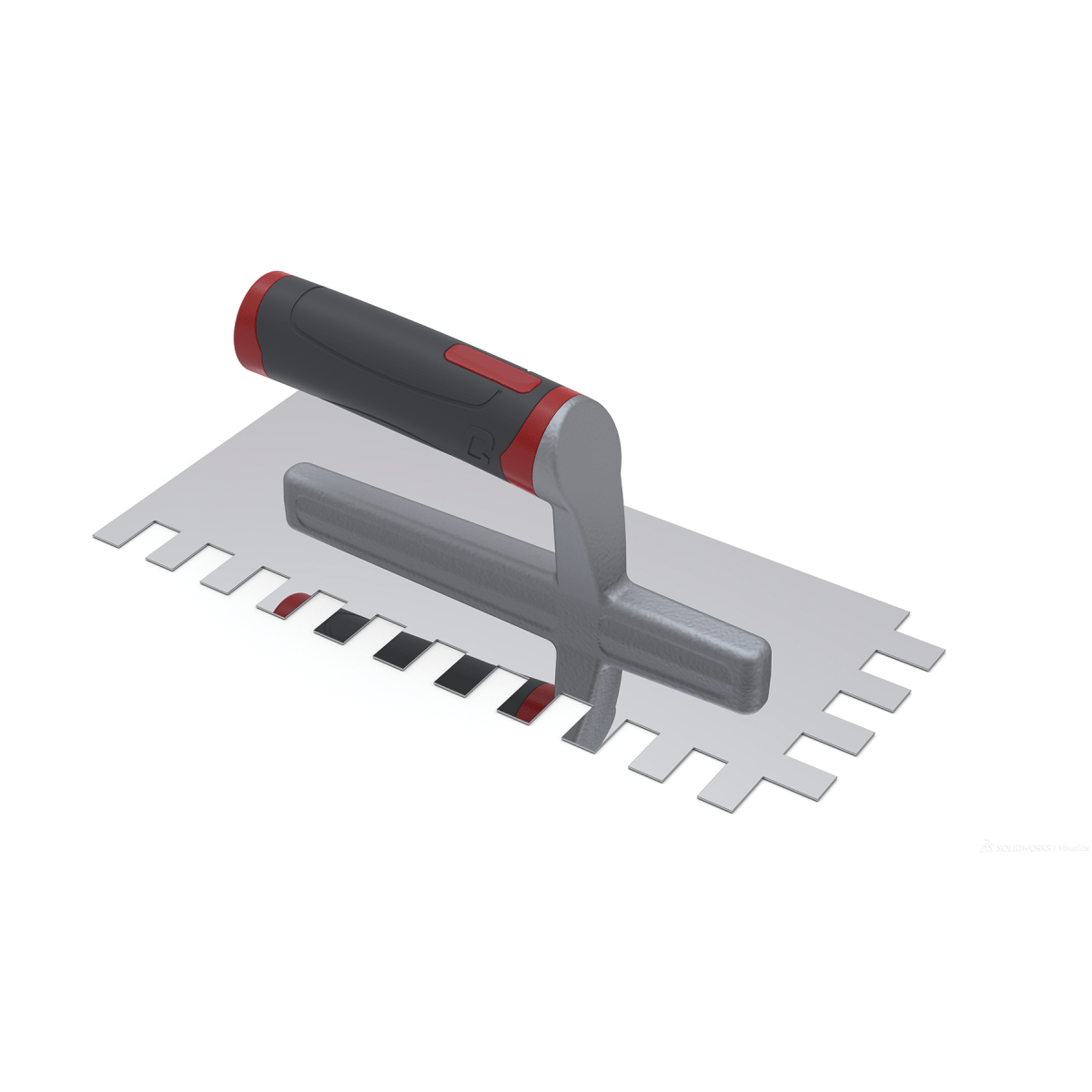 12 mm X 19 mm - Square Notched Flooring Trowel with Rubber Handle ...