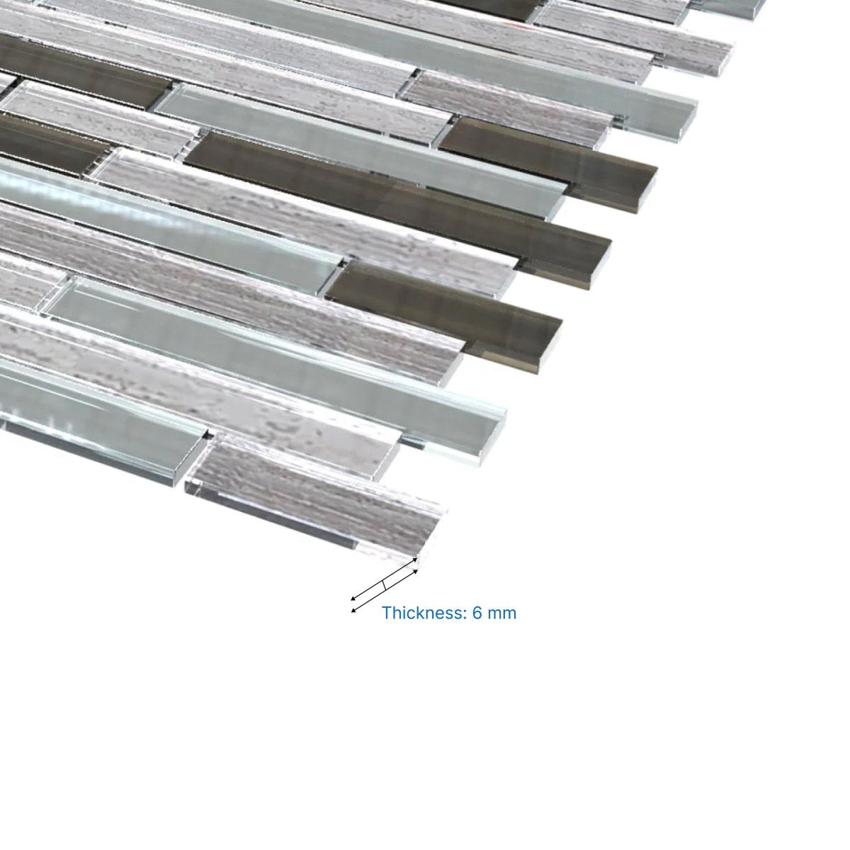 12 x 12 inch Glass Mosaic Tile with Tawny Color and Glossy & Frosted ...