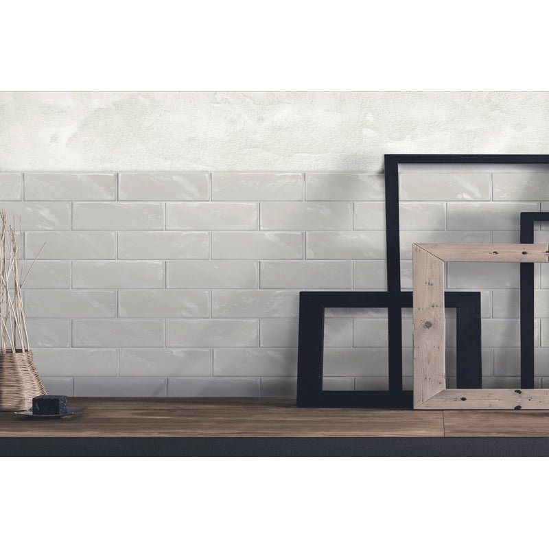 3 x 12 in. Marlow Mist Glossy Pressed Glazed Ceramic Wall Tile ...