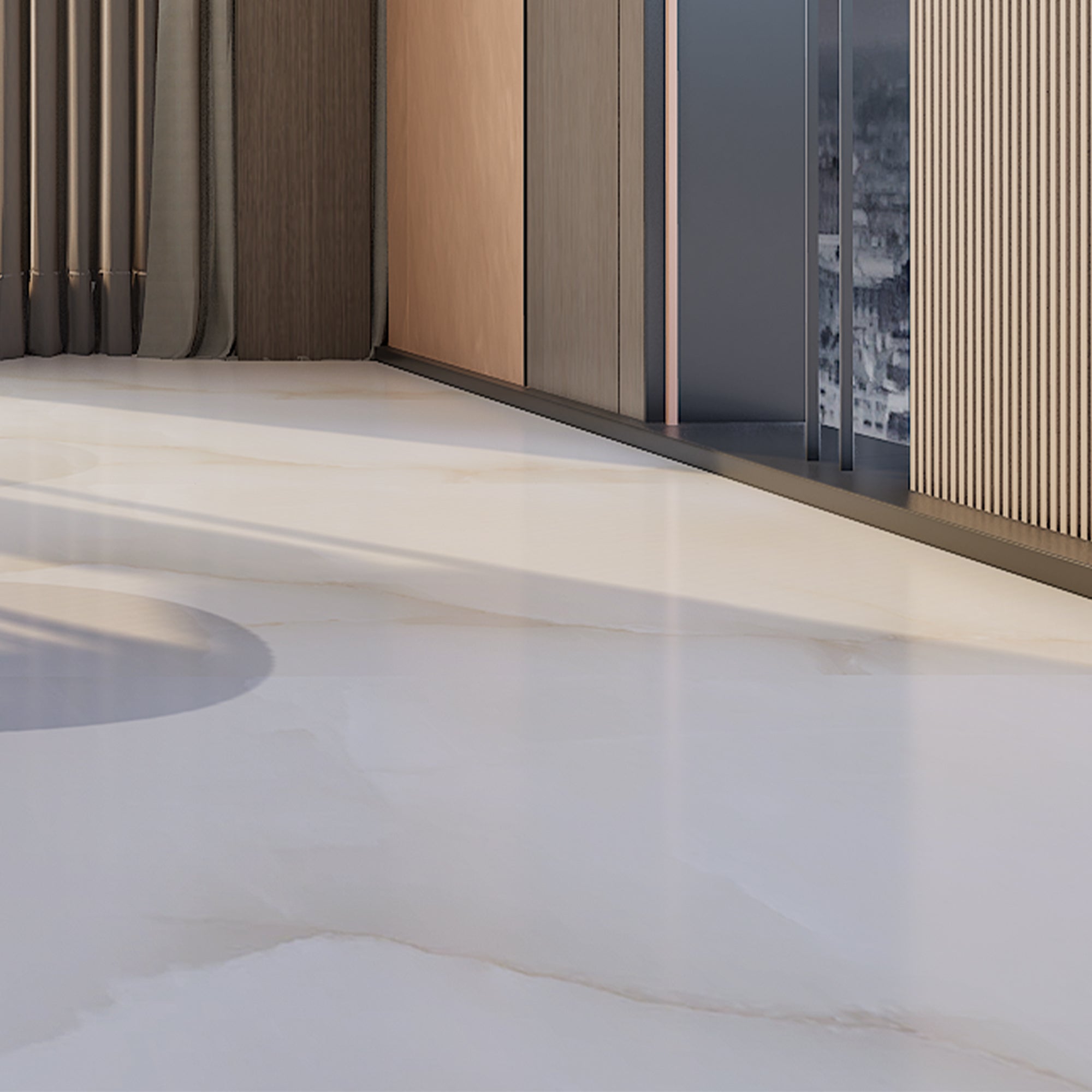 Onyx Clody 48 in. x 48 in. x 8.5 mm Thickness, Polished Porcelain Floo