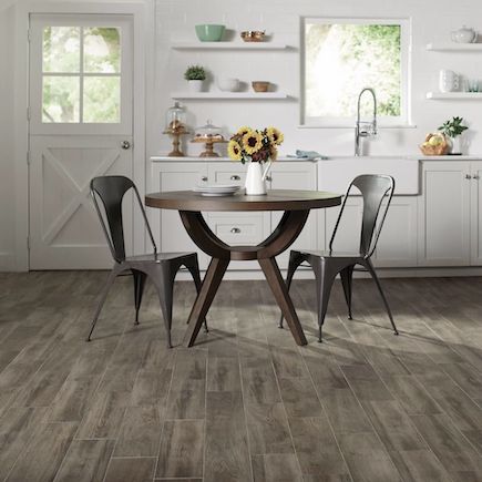 6" x 24" in DB Resemblance Gray Plank Tile, Matte Finish Builder's Gra ...