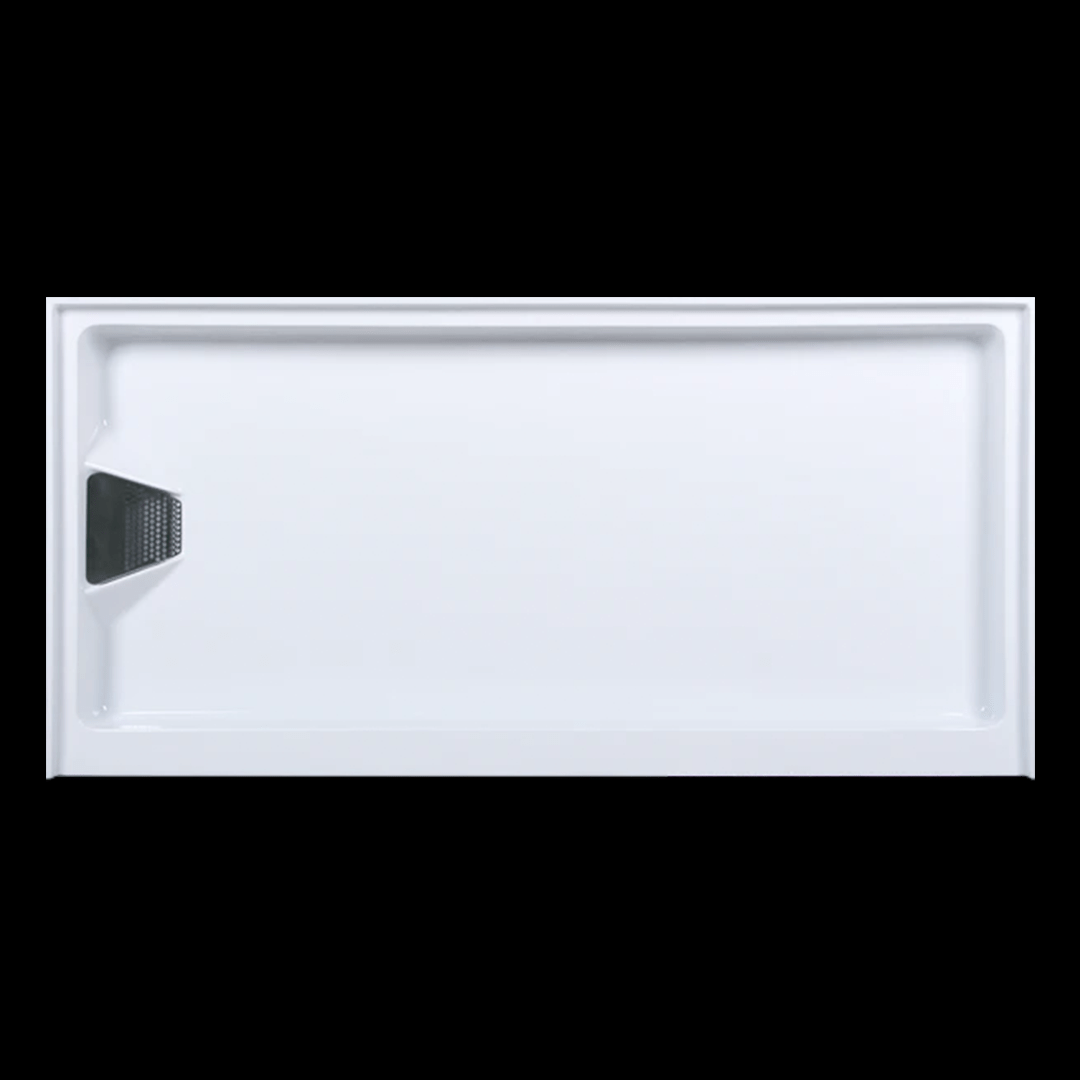 60 in. L x 30 in. W Acrylic Shower Base With Drain, Single Threshold ...