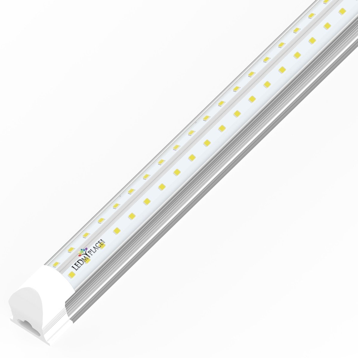 60W 8ft V Shape LED Tube Integrated Lights - 5000k - Clear Cover Super ...