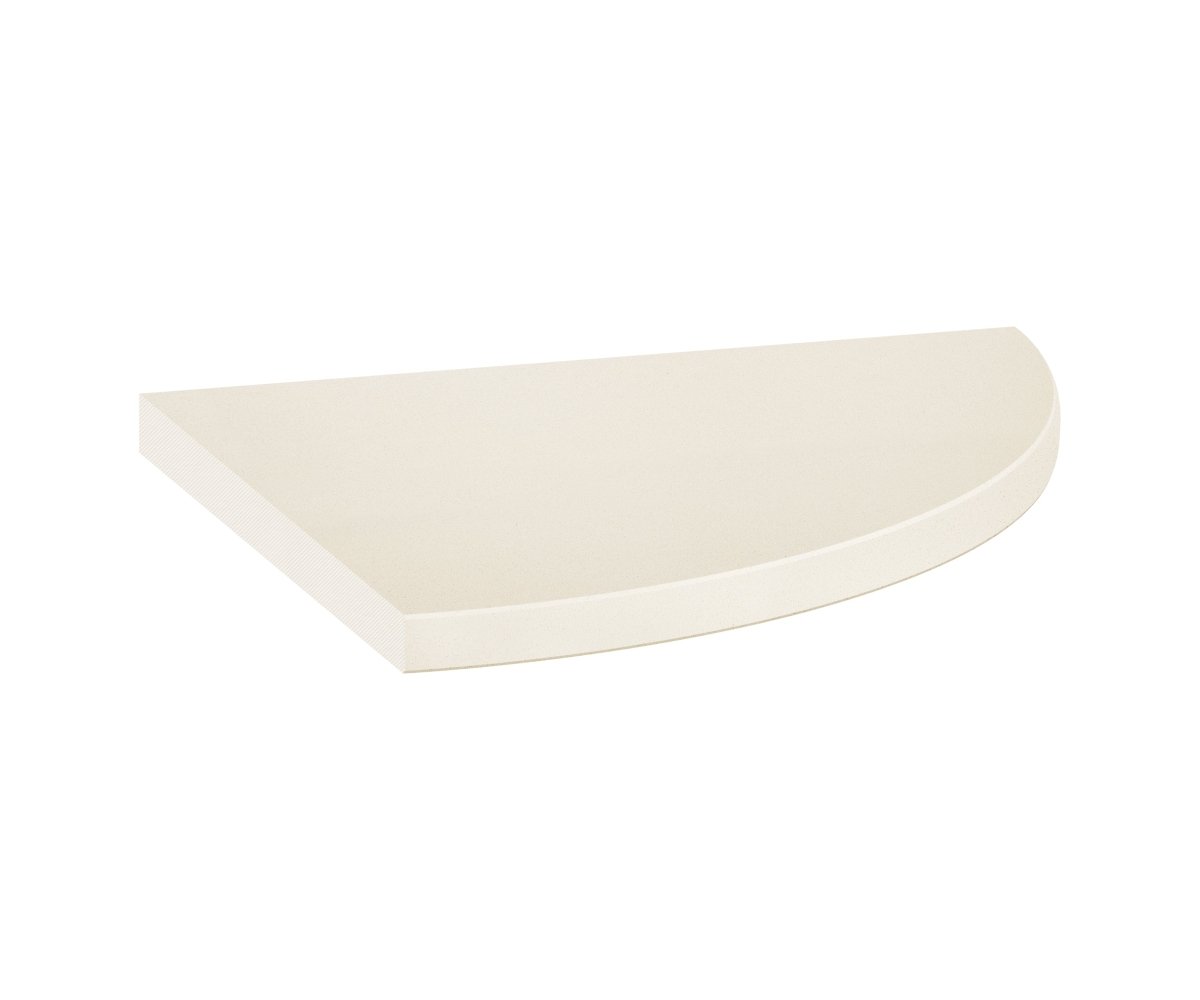 8.9 in. Ivory Marmiline Polished Engineered Stone Corner Shelf ...