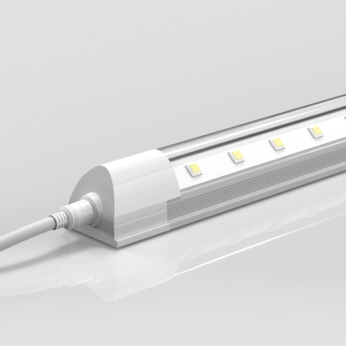 T8 LED Freezer/Cooler Tube - 6ft 40W 5000k - V Shape Clear 4800 Lumens ...