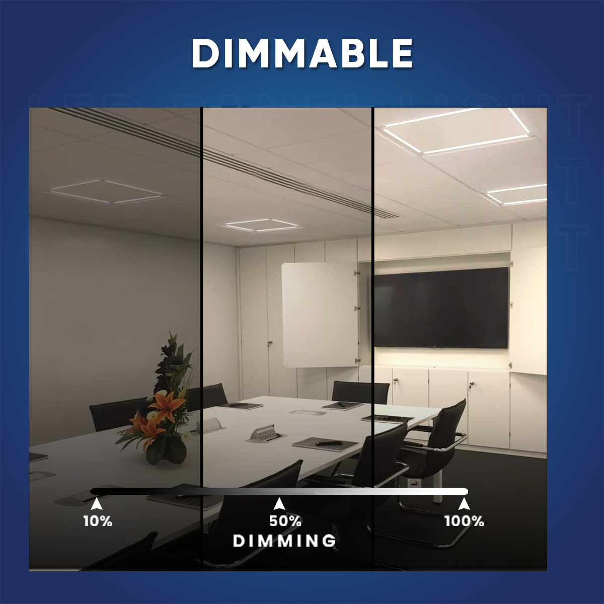 2x4 FT LED T-Bar Panel Light, 40W/50W/60W Wattage Adjustable, 3000K/40