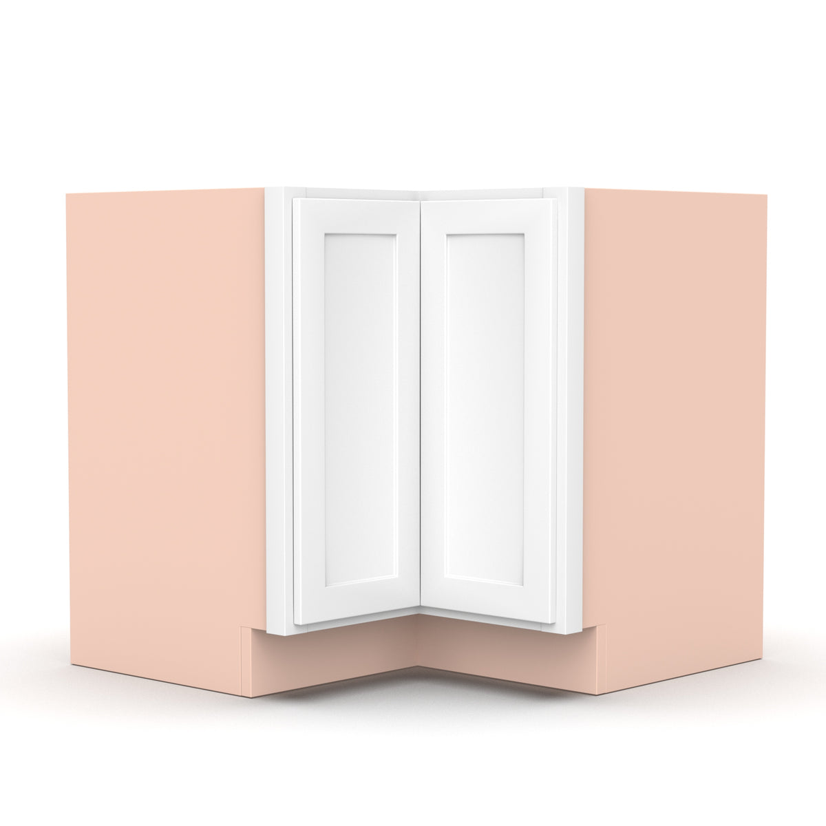 Lazy Susan Base Cabinet 36" – White Shaker – BUILDMYPLACE