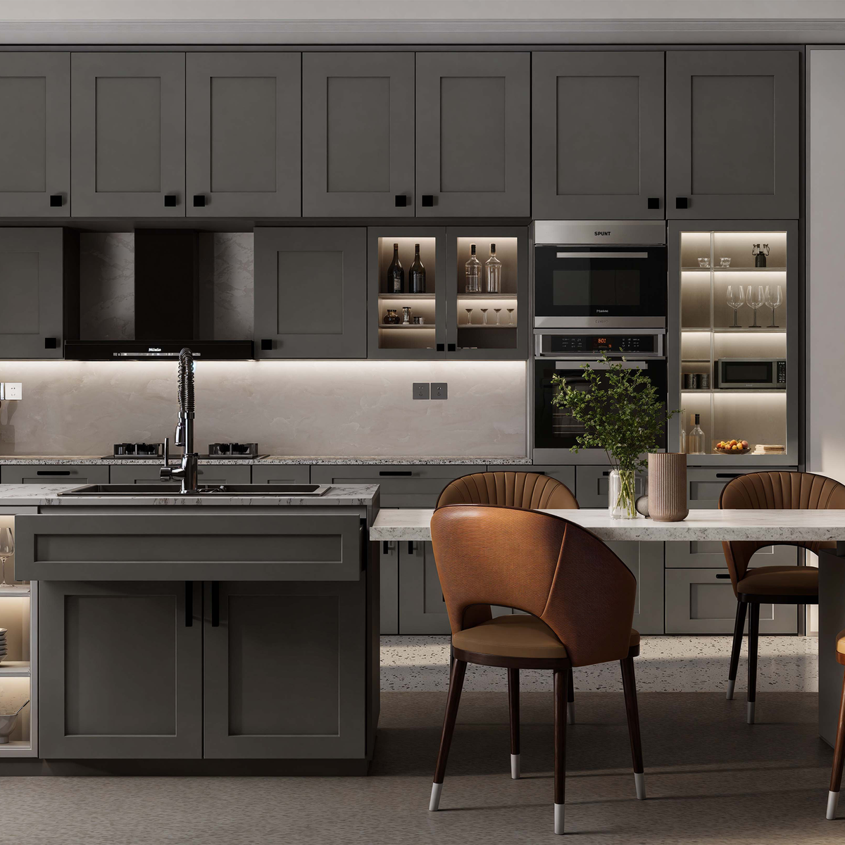 10-Foot Liberty Shaker Grey Kitchen – BUILDMYPLACE