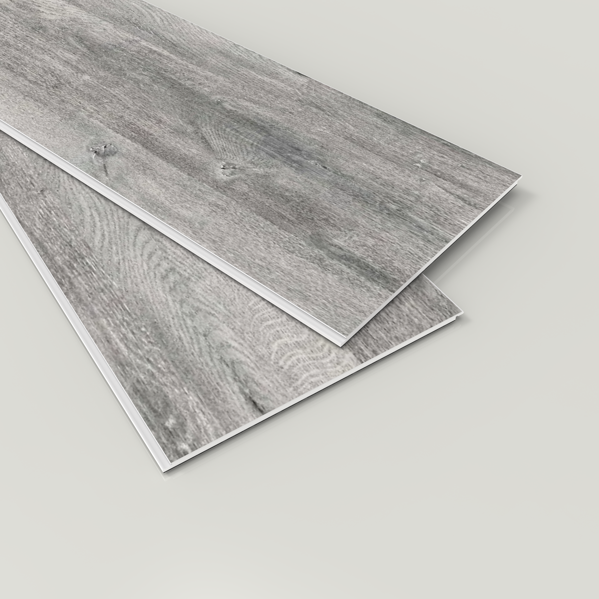 Permshield Silver Grey SPC - 6.5mm x 7'' x 48'' / 1.5mm IXPE pad ...