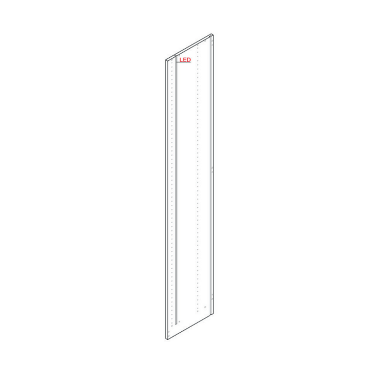 Premium White Closets - 15" Side Panel w/ LED - 15" Width x 84" Height ...