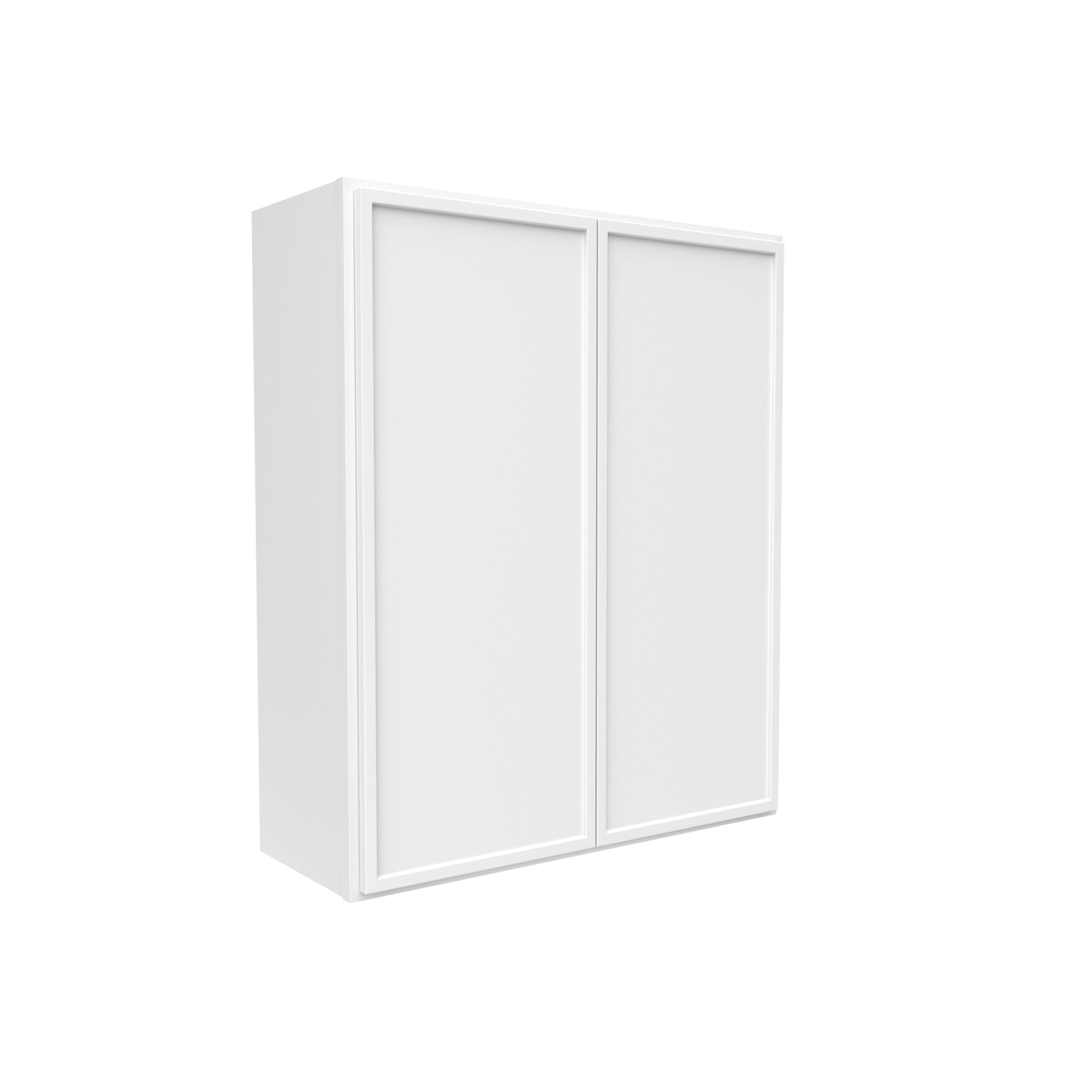 RTA - Slim Shaker Oatmeal - 36" Height Double Door Wall Cabinets - 30"W ...