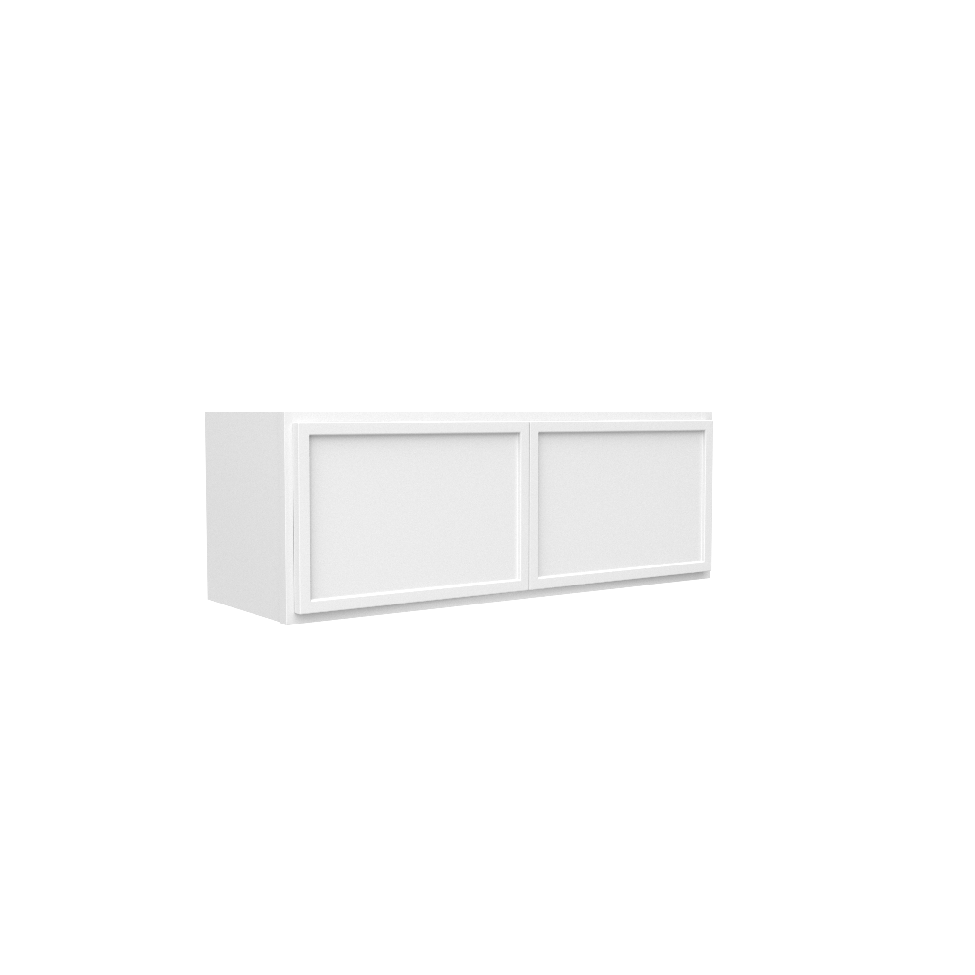 Slim Shaker Oatmeal - 12" Height Double Door Wall Cabinets - 33"W x 12 ...