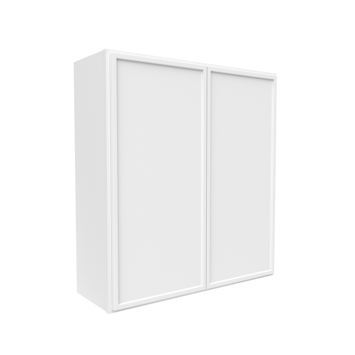 RTA - Slim Shaker Oatmeal - 36" Height Double Door Wall Cabinets - 33"W ...