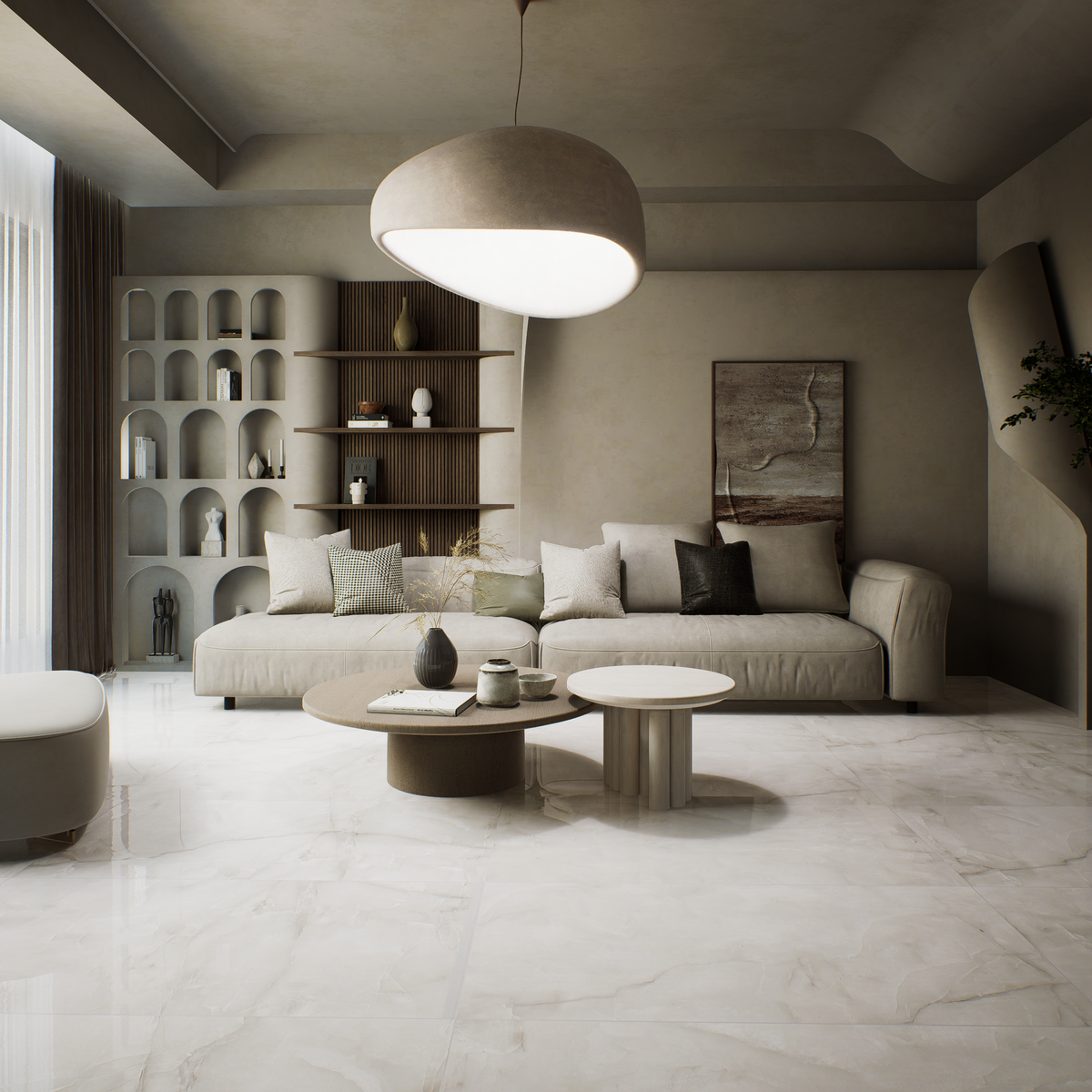 Ice Onyx 24 in. x 48 in. x 8.5 mm Polished Porcelain Floor and Wall ...