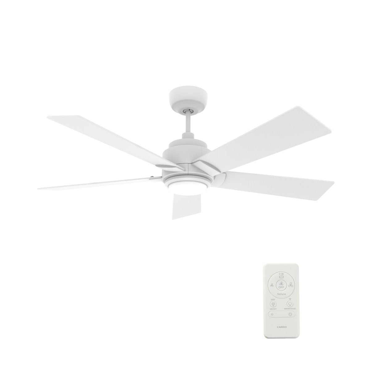 ASCENDER 48 inch 5-Blade Smart Ceiling Fan with LED Light & Remote ...