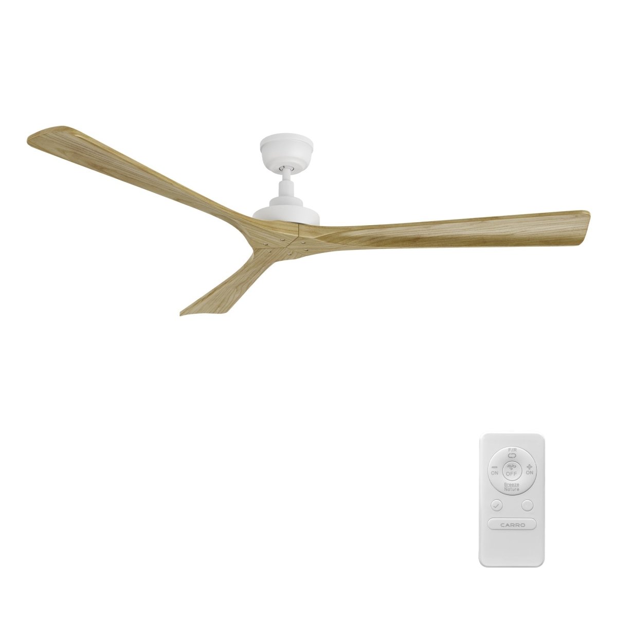 ATHENA 60 inch 3-Blade No Light Ceiling Fan with Remote – BUILDMYPLACE