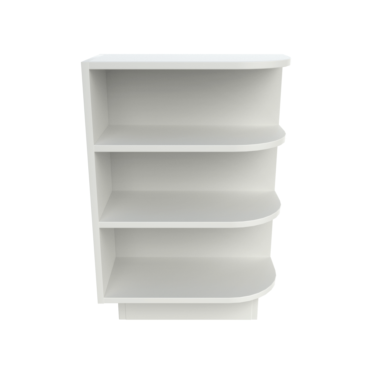 Base End Shelf Cabinet - 12W x 34-1/2H x 24D - Aria White Shaker ...