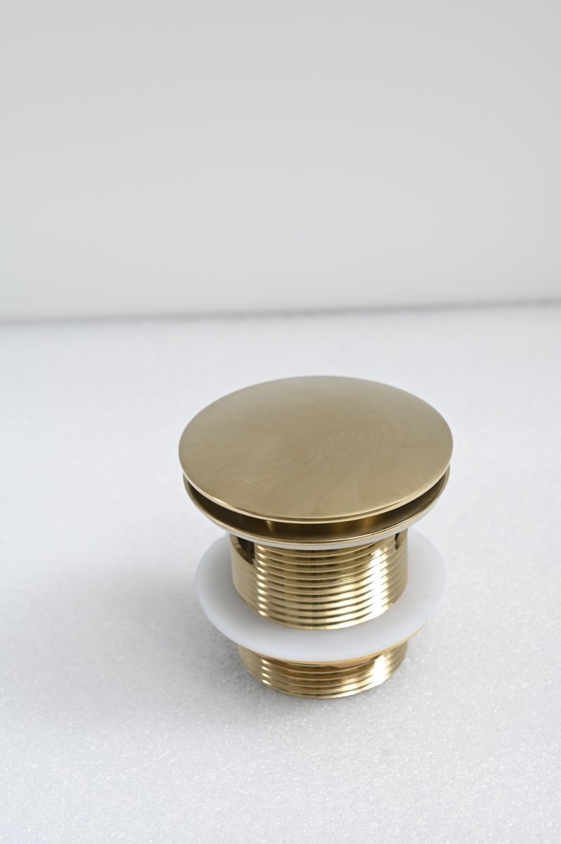 Changeable Overflow + Dome for pop up Drain - Brushed gold | BUILDMYPLACE