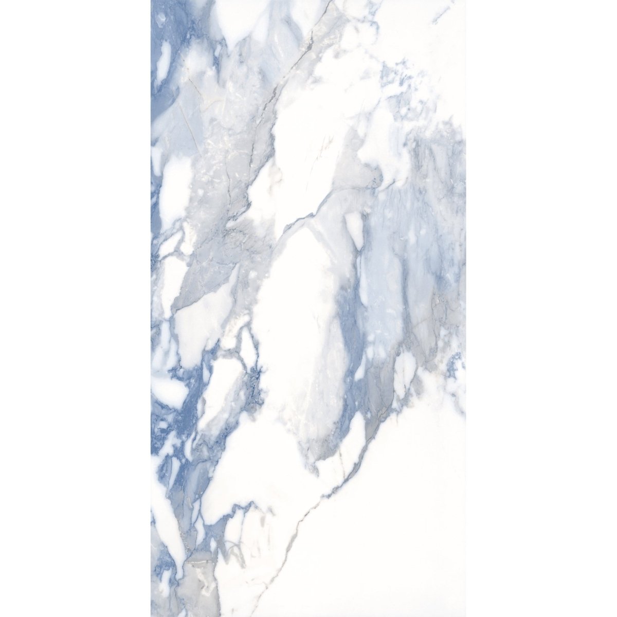 CRASH BLUE 24 in. x 48 in. x 8.5 mm Polished Marble Look Tile ...