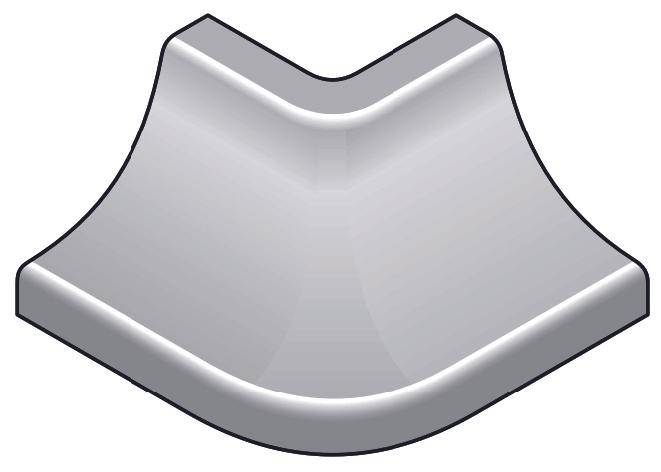 DURACOVE DB Round Edge Trim External Corner Stainless Steel - Natural ...