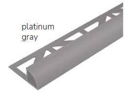 DURAL DURONDELL 3/8 in. x 8' 2-1/2 in. Round Edge Metal Profile Tile ...