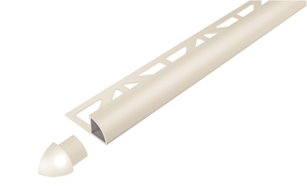 DURAL DURONDELL 3/8 in. x 8' 2-1/2 in. Round Edge Metal Profile Tile ...