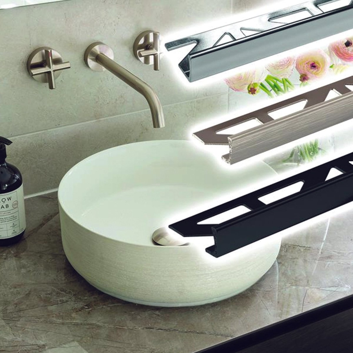 Dural Durosol Profile L Angle 1/2" in. Matte Black Metal Tile Edge Trim ...