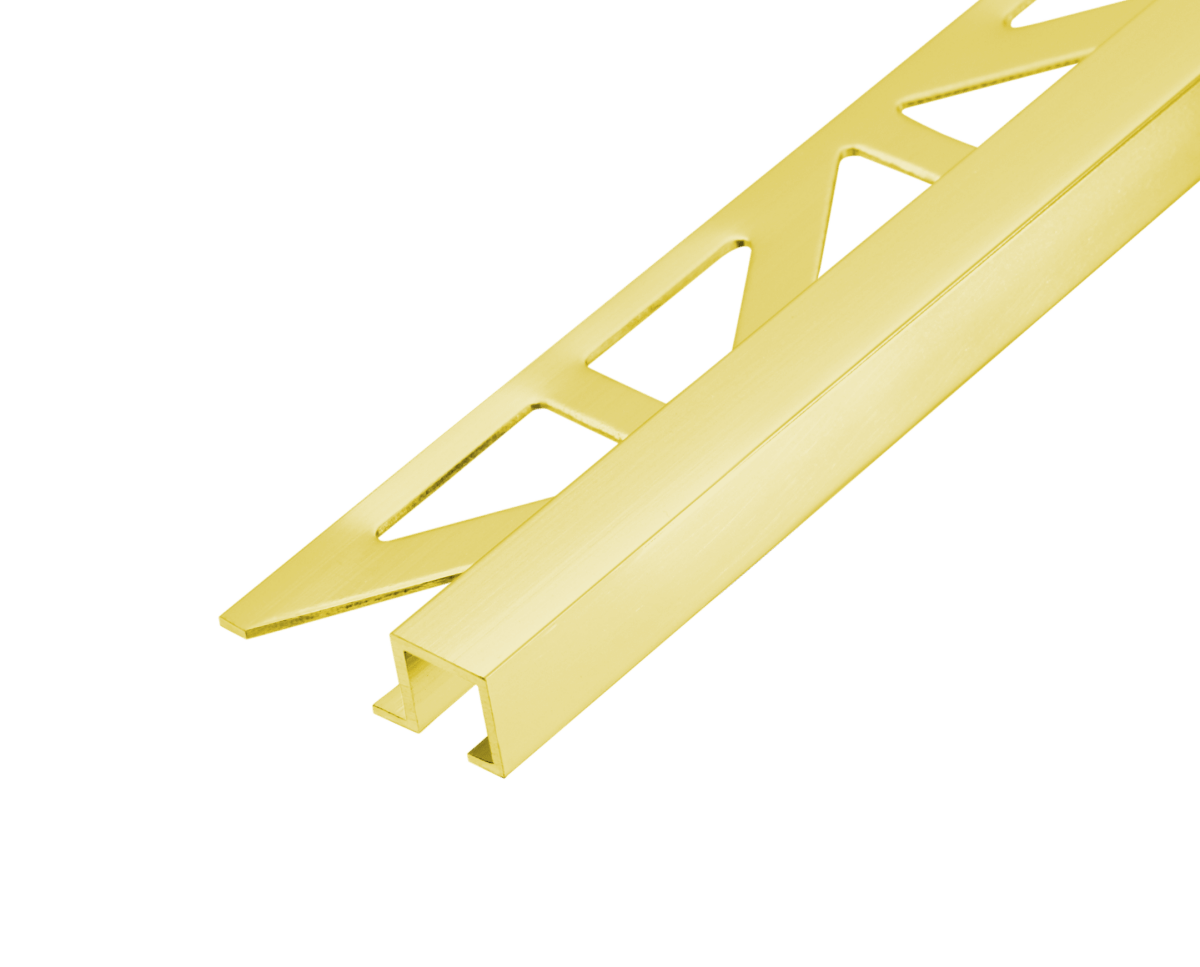 Dural Squareline Profile 1/4 in. Square Edge - Gold - High Gloss ...