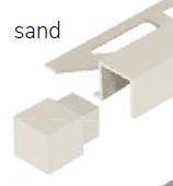 Dural Squareline Trim Int. and Ext. corner - Square Sand - Aluminum ...