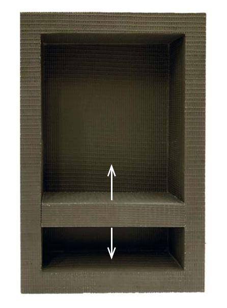 DURAL XPS waterproof tileable niche 13.25 in x 21.25 in. XPS Gray with ...