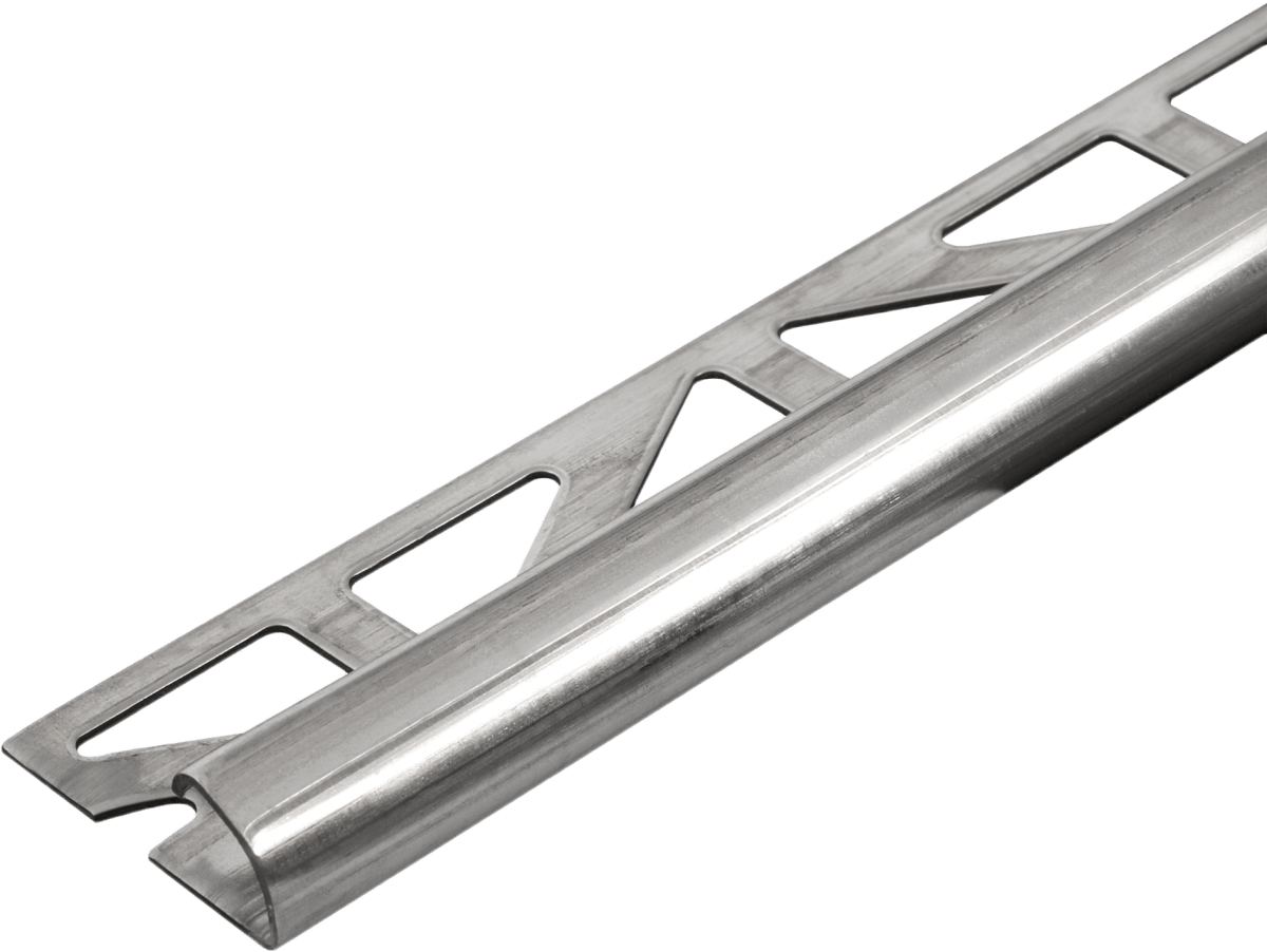 Durondell Round Edge profile - Tile trim - 3/8 in - Stainless Steel ...
