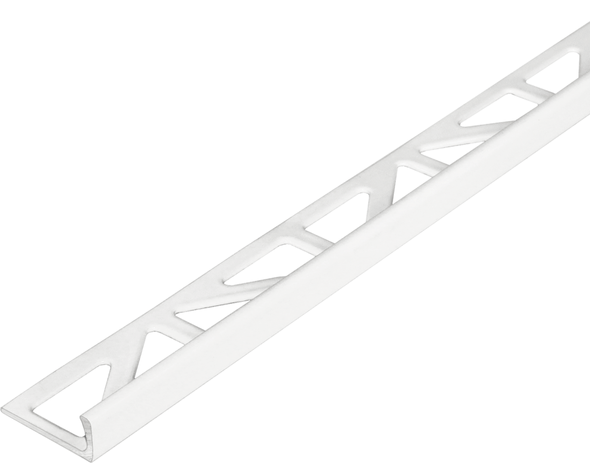 Durosol Aluminum Profile L Shaped Edge Trim 3/8 in. White Powder Coated ...