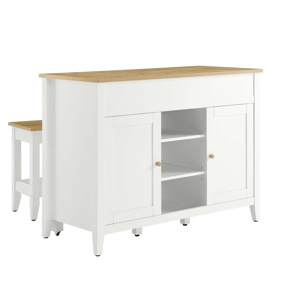 Garland 3-Piece Kitchen Island and Stool Set - BUILDMYPLACE