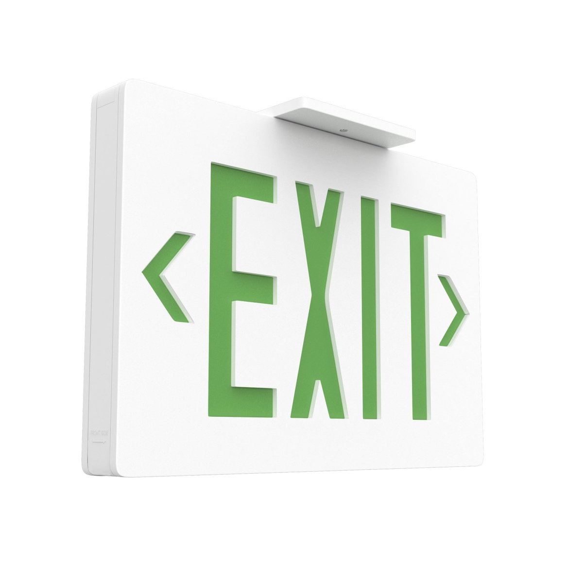 Green LED Exit Sign, Double Sided, 4W, UL,CUL, AC 120V-277V, 90-min ...
