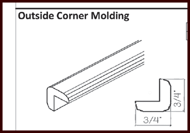 HCI - BLACK ONYX SHAKER RTA - 8' LONG OUTSIDE CORNER MOLDING - 8 ...