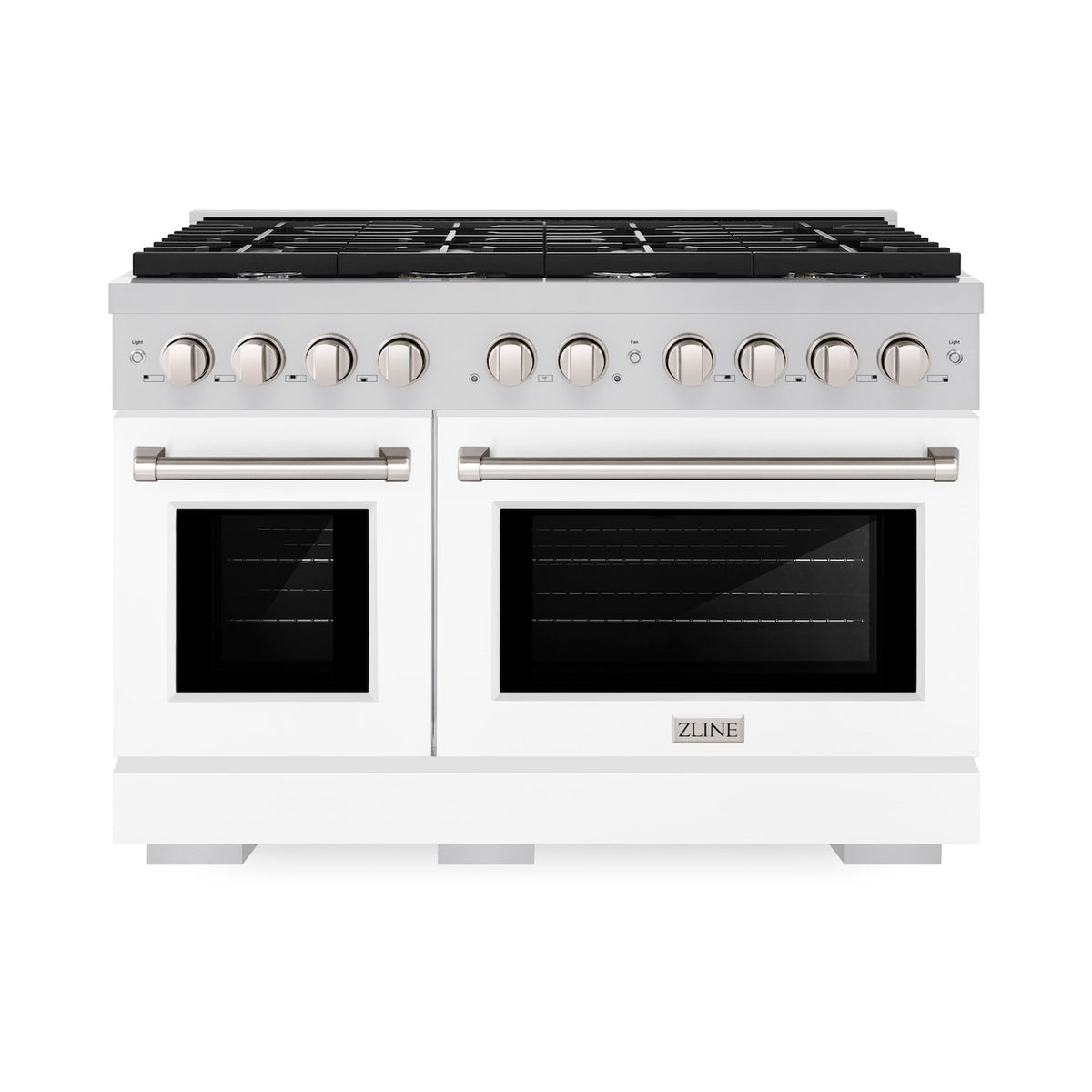 ZLINE 48 in. 6.7 cu. ft. Paramount Double Oven Dual Fuel Range with 8 ...
