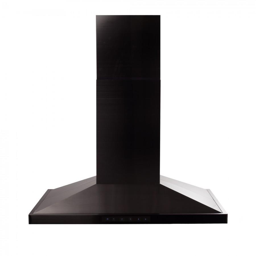 ZLINE 42" Convertible Vent Island Mount Range Hood in Black Stainless ...