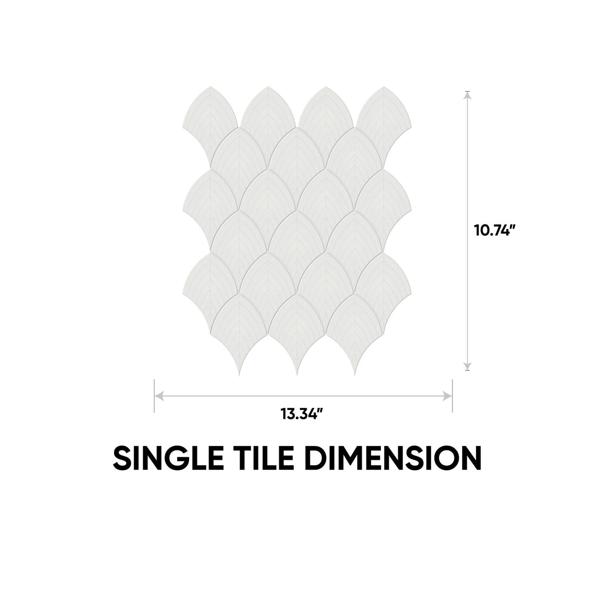 Soho Vintage Grey Glossy Glazed Scallop Porcelain Mosaic - BUILDMYPLACE