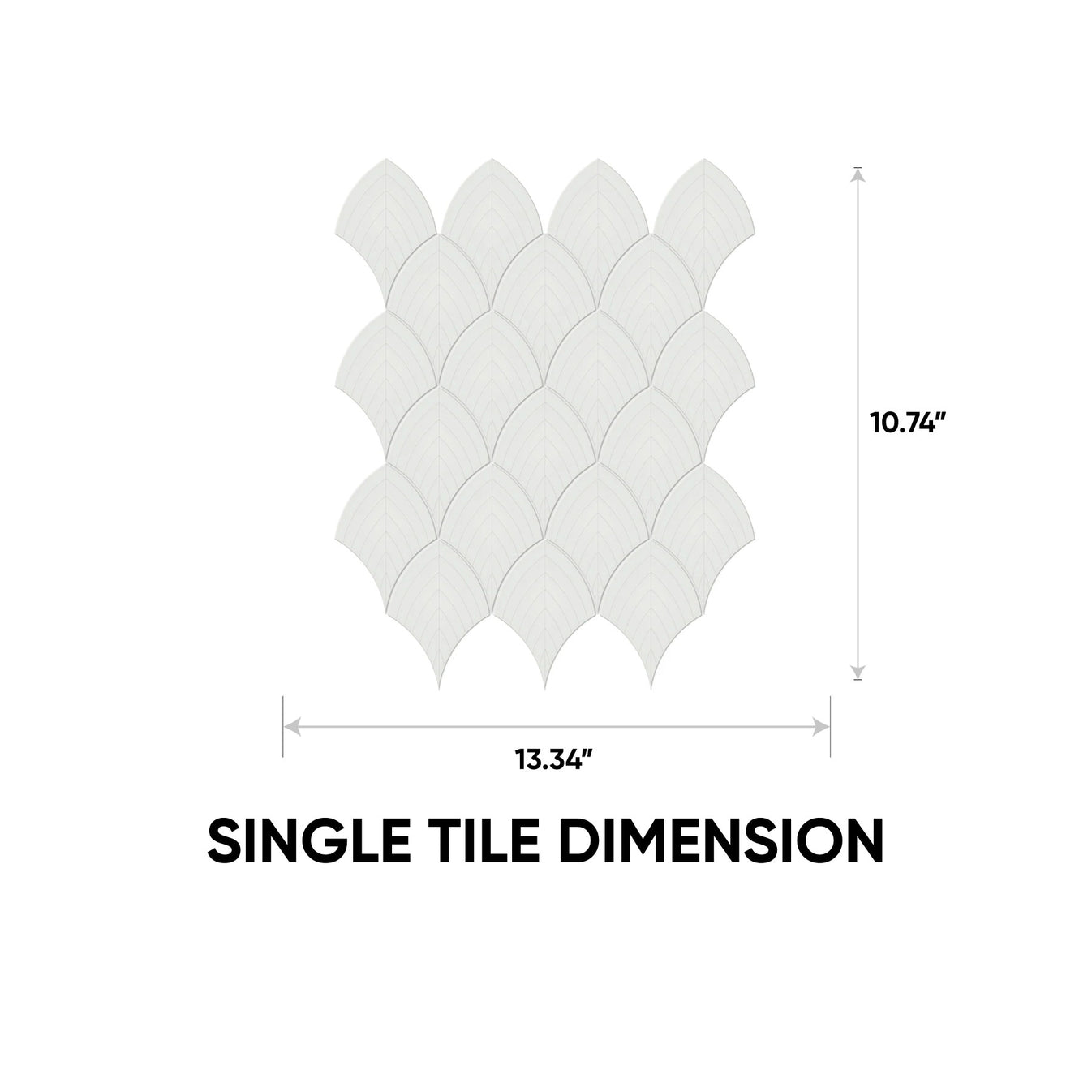 Soho Vintage Grey Glossy Glazed Scallop Porcelain Mosaic - BUILDMYPLACE