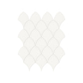 Scallop Soho Canvas White Glossy Glazed Porcelain Mosaic