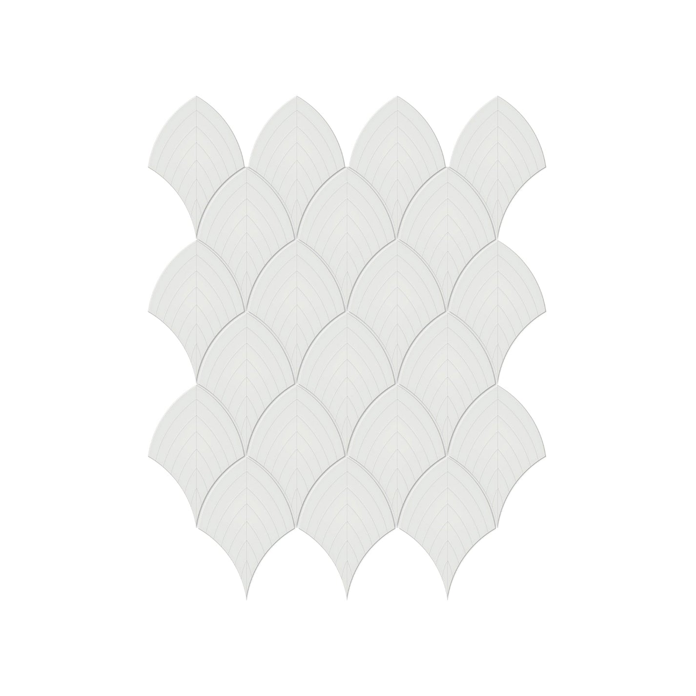 Soho Vintage Grey Glossy Glazed Scallop Porcelain Mosaic - BUILDMYPLACE
