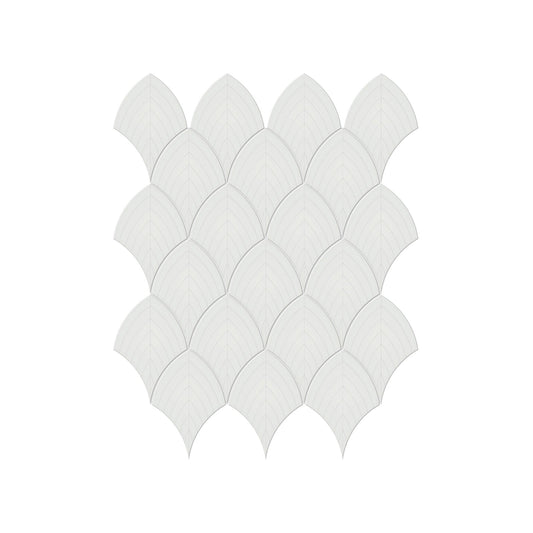 Soho Vintage Grey Glossy Glazed Scallop Porcelain Mosaic - BUILDMYPLACE