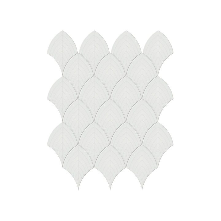 Soho Vintage Grey Glossy Glazed Scallop Porcelain Mosaic - BUILDMYPLACE