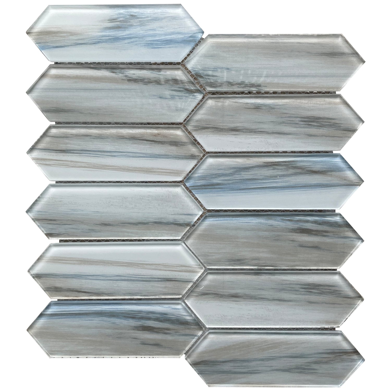 12 x 12 inch Mosaic Tile with Blue Color and Glossy Finish