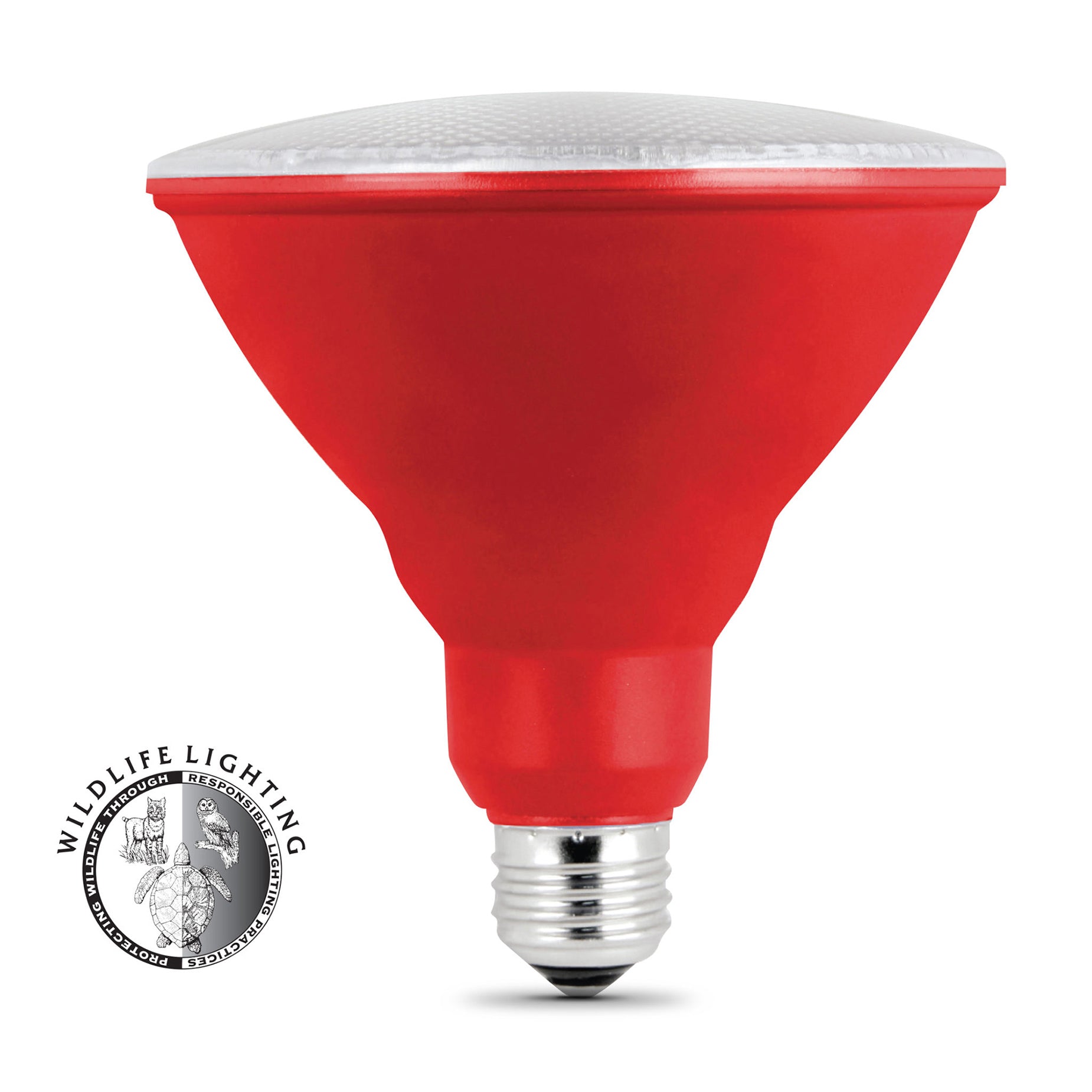 PAR38 Red LED Light Bulb, 5 Watts, E26, Weatherproof, Red Reflector ...