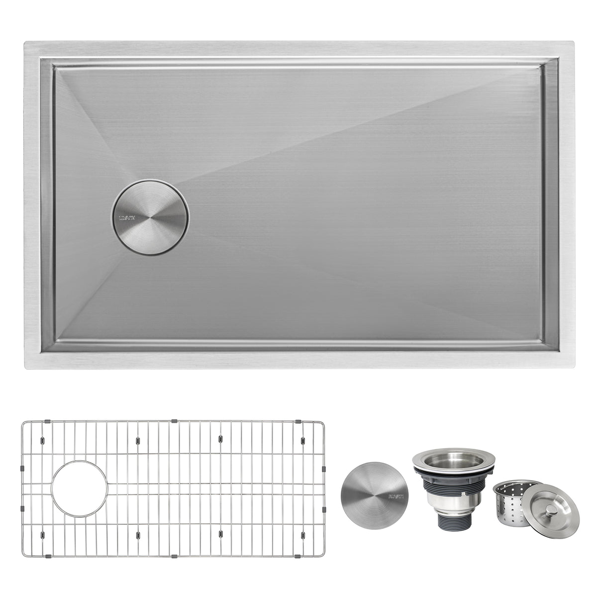 Slope Bottom Offset Drain Undermount Kitchen Sink Single Bowl Stainless ...