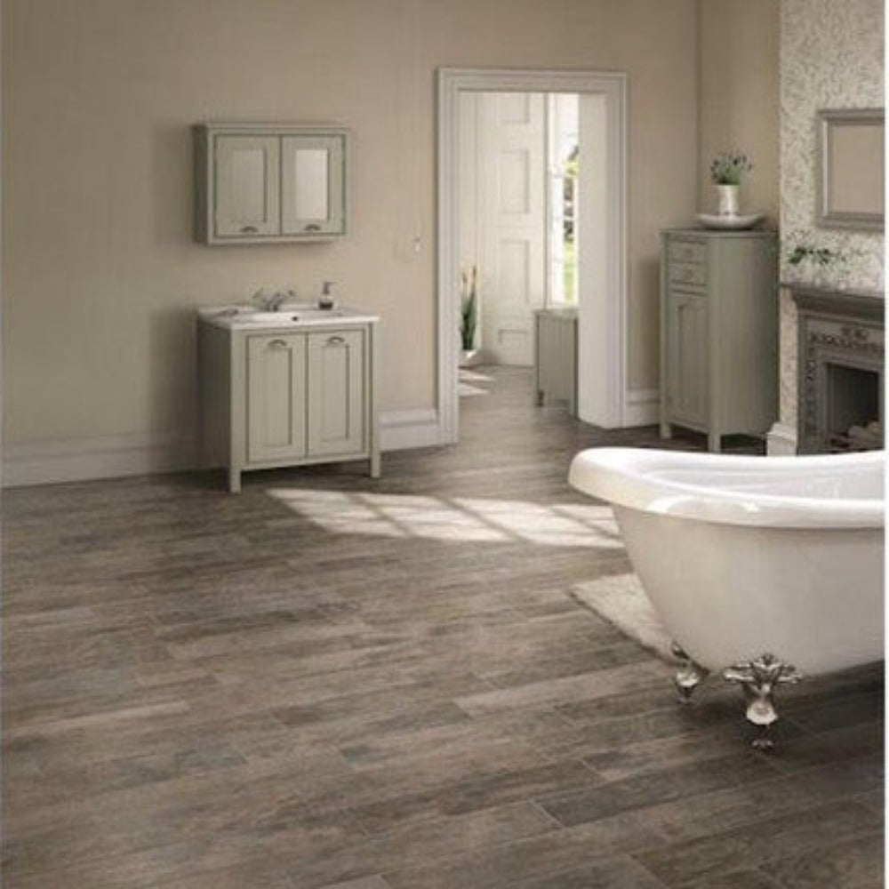 HM Piazza Montagna Rustic Gray 6" x 24" Porcelain Tile Builder's Grade ...
